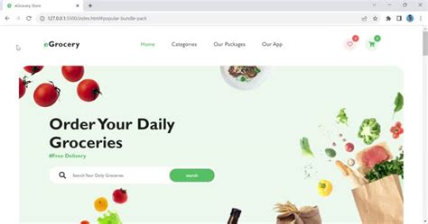 Satyam Jha On Linkedin Online Grocerystorewebsite Shoppingcarthtmlcss Ecommercewebsite