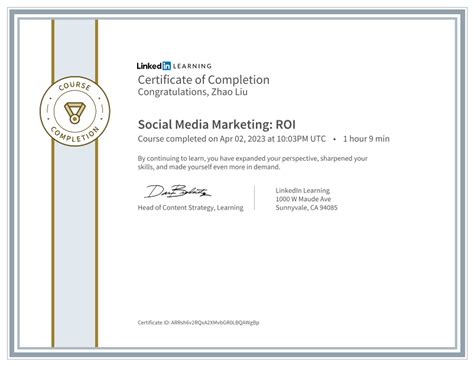 Zhao Liu On Linkedin Certificate Of Completion