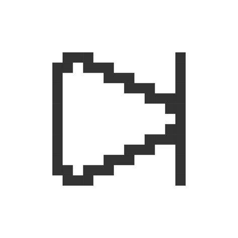 Skip Next Button Pixelated Ui Icon Music Player Bar Play Multimedia File Progress Bar