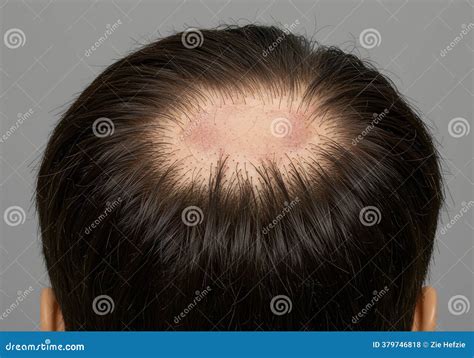 Hair Thinning Progression Stages In Adult Royalty Free Stock Image