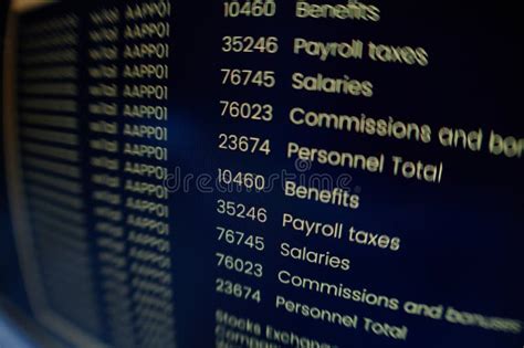 Computer Screen Displaying Orange Lines Of Coding Program On Black Background Stock Image