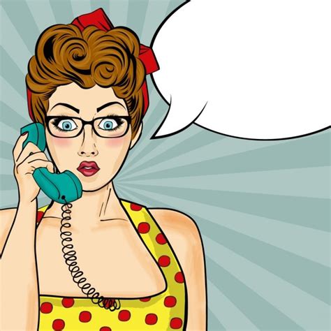Pop Art Girl Phone Images Free Download On Freepik