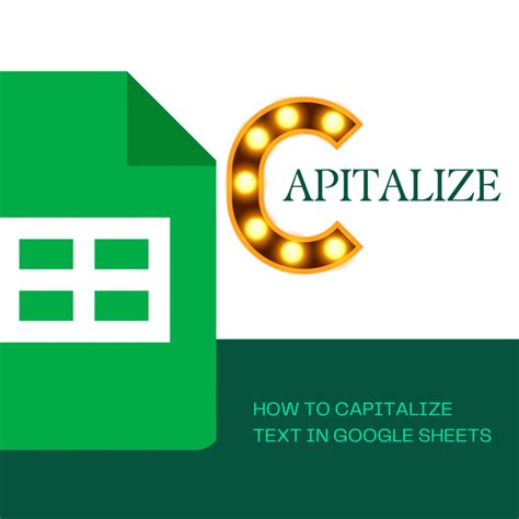 How To Capitalize Text In Google Sheets Teacher Tech With Alice Keeler