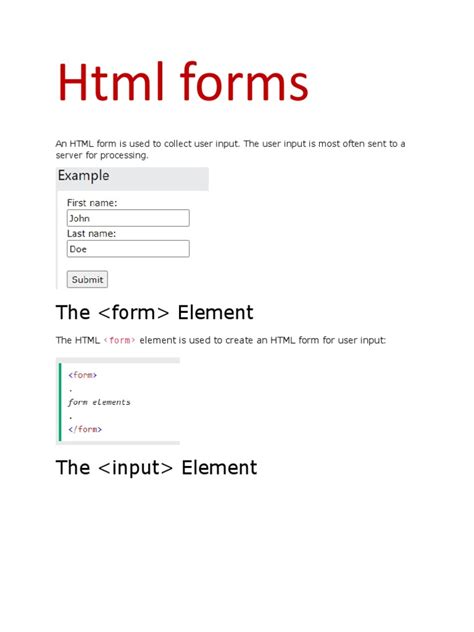 html forms pdf html element html