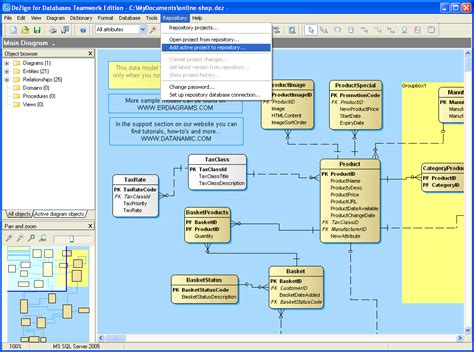 Dezign For Databases Screenshots Main Window