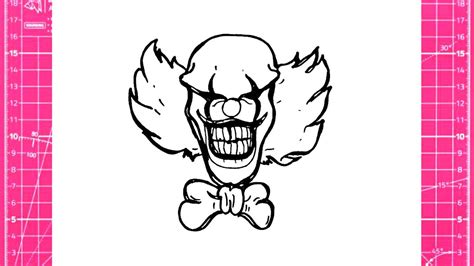 How To Draw Scary Clown Face Easy Youtube
