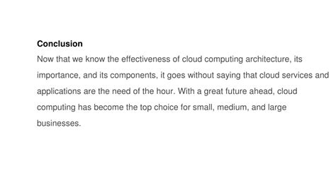 Ppt Cloud Computing Architecture Components Importance And Tips