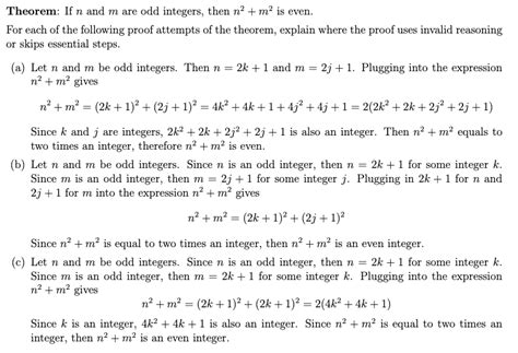Solved Even Theorem If N And M Are Odd Integers Then Na