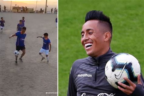 Крістіан Куева веселився граючи в «пічхангу на землі з деякими дітьми в Трухільо Infobae