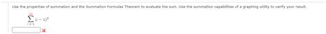 Solved Use The Properties Of Summation And The Summation Chegg