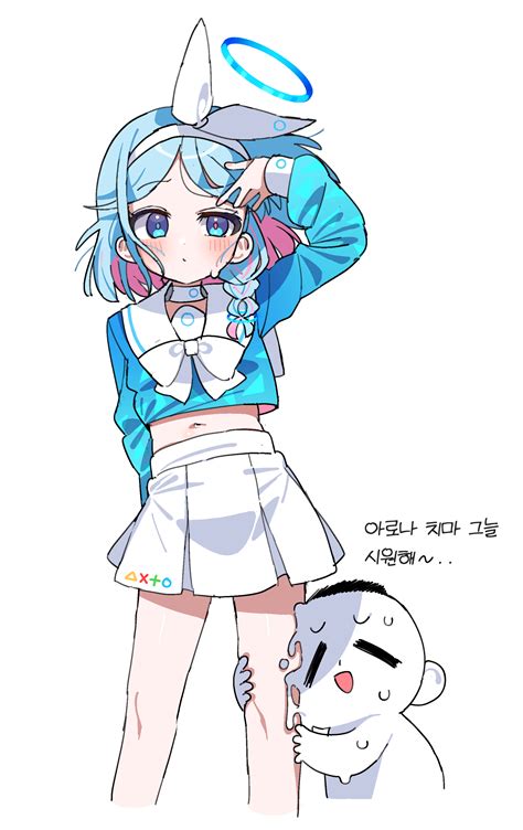 Sensei Doodle Sensei And Arona Blue Archive Drawn By Je O Mo Danbooru