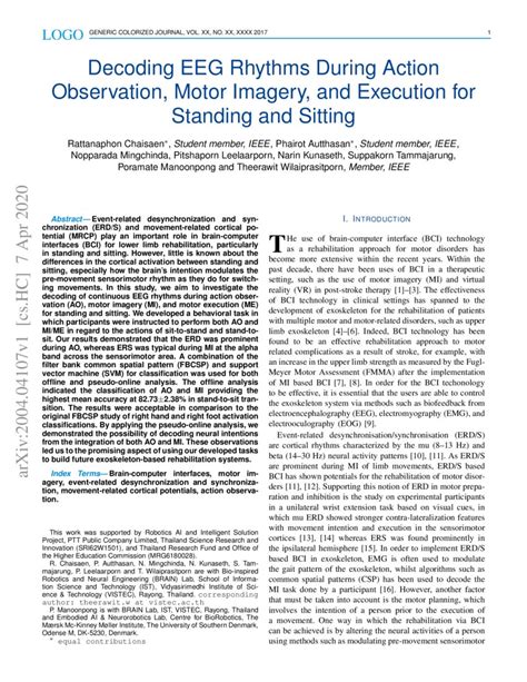 Decoding Eeg Rhythms During Action Observation Motor Imagery And Execution For Standing And