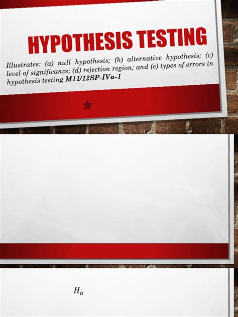 41 Hypothesis Testing Pdf Hypothesis Null Hypothesis