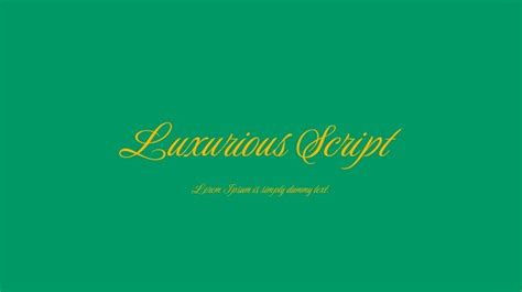 Luxurious Script Font Download Fonts