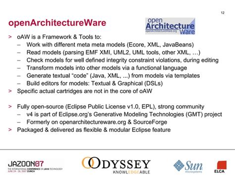 Pragmatic Model Driven Development Using Openarchitectureware Ppt Graphics Software