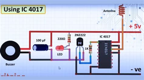 Led Blinking Circuit Using Bc547 Npn Transistor