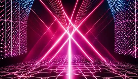 Laser Beam Array Premium Ai Generated Image