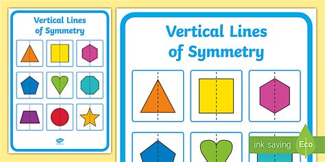 Vertical Lines Of Symmetry Display Poster Ks1 Year 2 Vertical