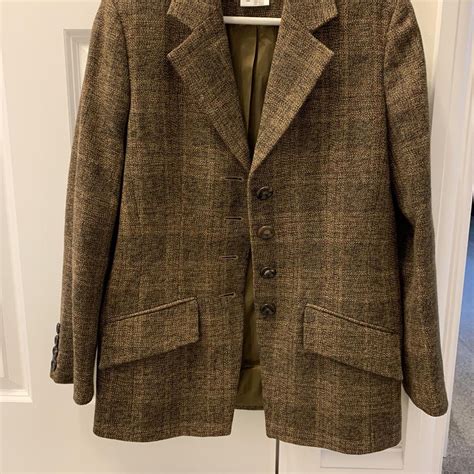 Jaeger 100 Virgin Wool Brown Coat Size 10 Nwot Depop