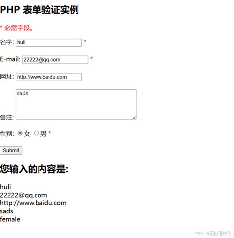 Php表单验证 Csdn博客