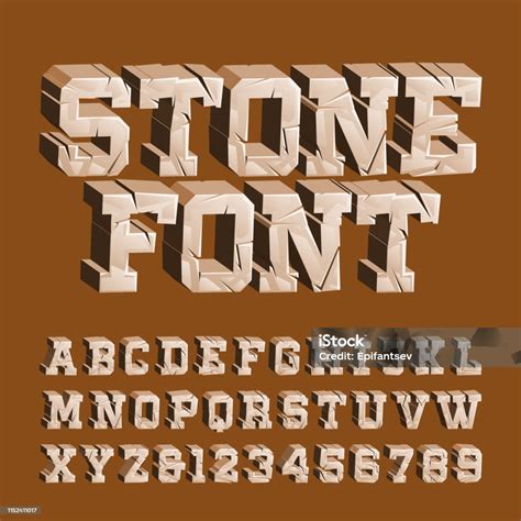 깨진 돌 알파벳 글꼴 3d 손상 문자와 숫자 돌 건축자재에 대한 스톡 벡터 아트 및 기타 이미지 돌 건축자재 돌 바위 컴퓨터 글자 Istock
