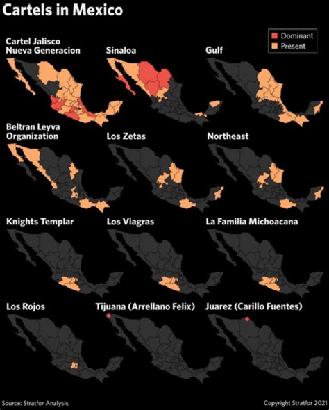 Mapa Del Narco En México Dónde Operan Los Principales Cárteles Según