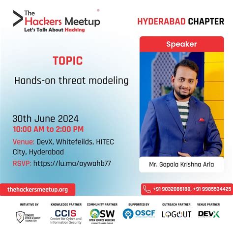 The Hackers Meetup On Linkedin Cybersecurity Hackersmeetup Hyderabad Techevent Freeevent