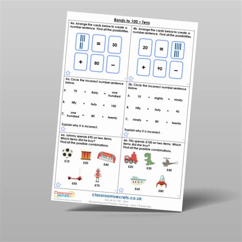Year 2 Bonds To 100 Tens Reasoning And Problem Solving Resource