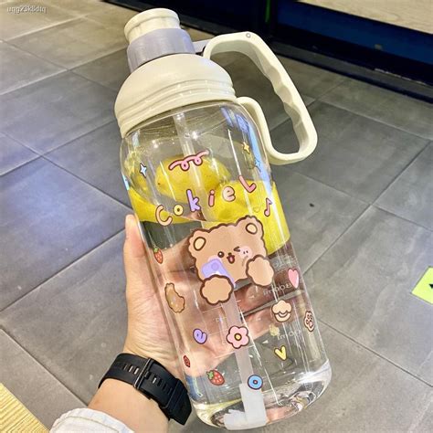 ลดราคาถ้วยน้ำความจุขนาดใหญ่สำหรับผู้ชายและผู้หญิงแบบพกพากลางแจ้งกีฬาขวดน้ำถ้วยฟางป้องกันการตก