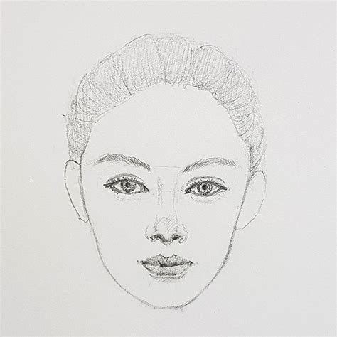 얼굴 포즈 연필드로잉