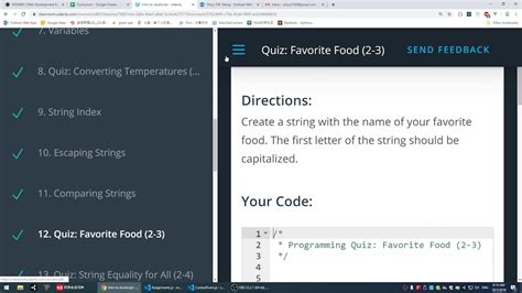 Variables And Datatypes Udacity Quiz Youtube
