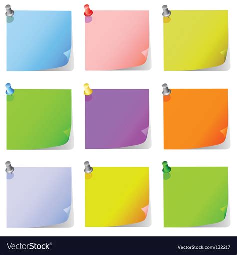 Post It Note Paper Royalty Free Vector Image Vectorstock