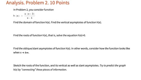 Solved Analysis Problem 2 10 Points In Problem 2 You