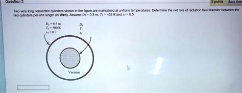 Solved Question 2 Three Points Two Very Long Concentric Cylinders