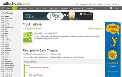 25 Best Collection Of Css Tutorial Websites Css Author