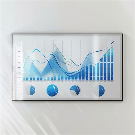 Polygonal Statistics Chart Premium Ai Generated Image