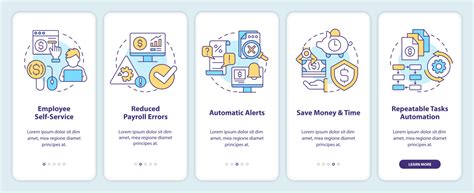 Payroll Processing Software Pros Onboarding Mobile App Screen