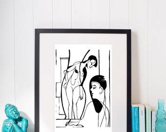 Minimalist Nude Art Etsy