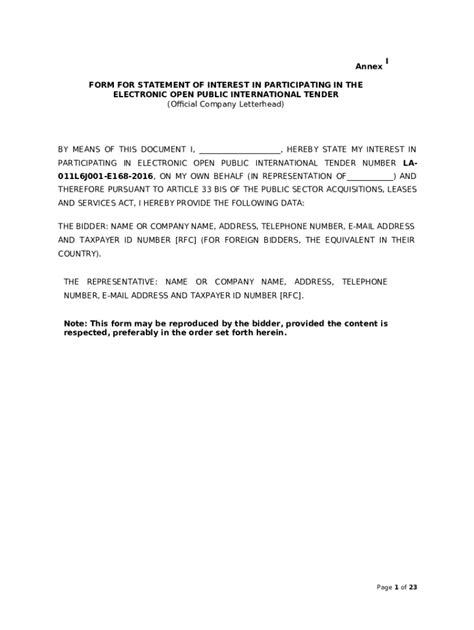 Tender Declaration Doc Template Pdffiller Tender Declaration Doc Template Pdffiller