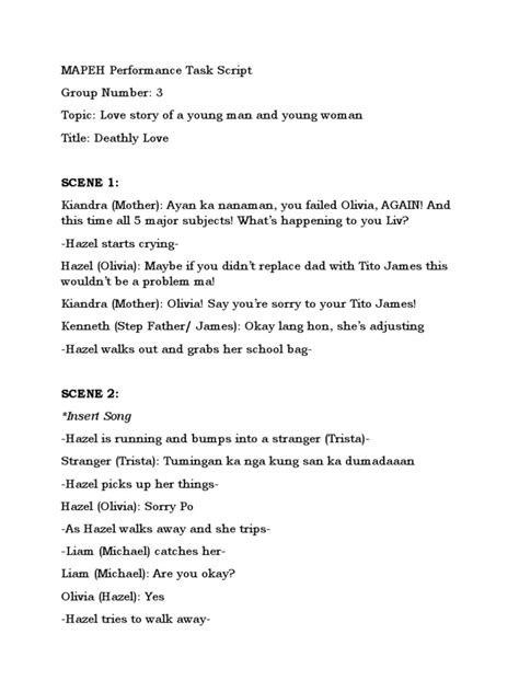 Short Love Story Script Pdf