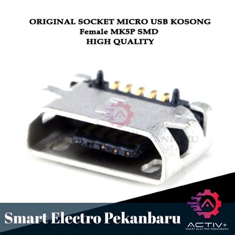 Jual Original Socket Micro Usb Kosong Tipe Betina Micro Usb Socket