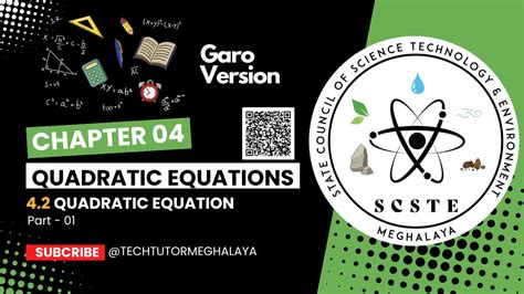 Math Chapter Quadratic Equations Part NCERT Syllabus Garo Version YouTube