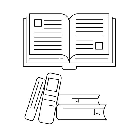 Free Book Outline Vector Template To Edit Online