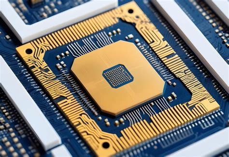 Electronic Device Circuit Board Microprocessor With Light Background Poster Vector Illustration