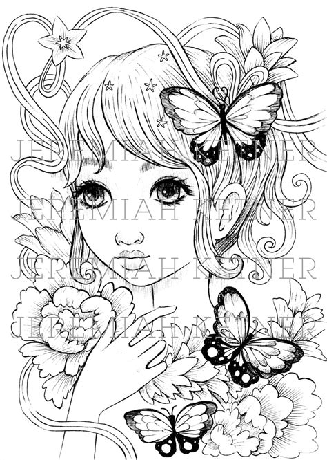 Flutter Coloring Page Etsy