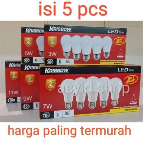 Promo Krisbow Lampu Led Watt Watt Watt Watt Watt Isi Pcs Diskon Di Seller