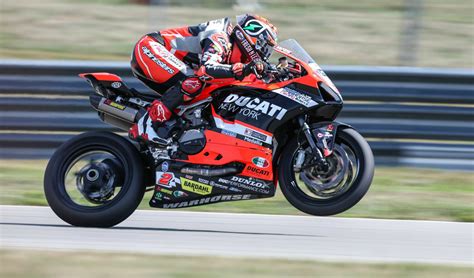 Motoamerica Herrin Riding Ducati Superbike At Barber Roadracing