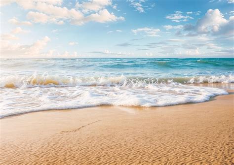 Premium Photo Beautiful Seascape With Sea Waves And Blue Sky Nature