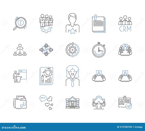 Department Cooperation Outline Icons Collection Coordination Partnership Joint Alliance