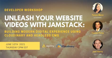 workshop website videos with jamstack we will talk apis headless cms and cloudinary r jamstack